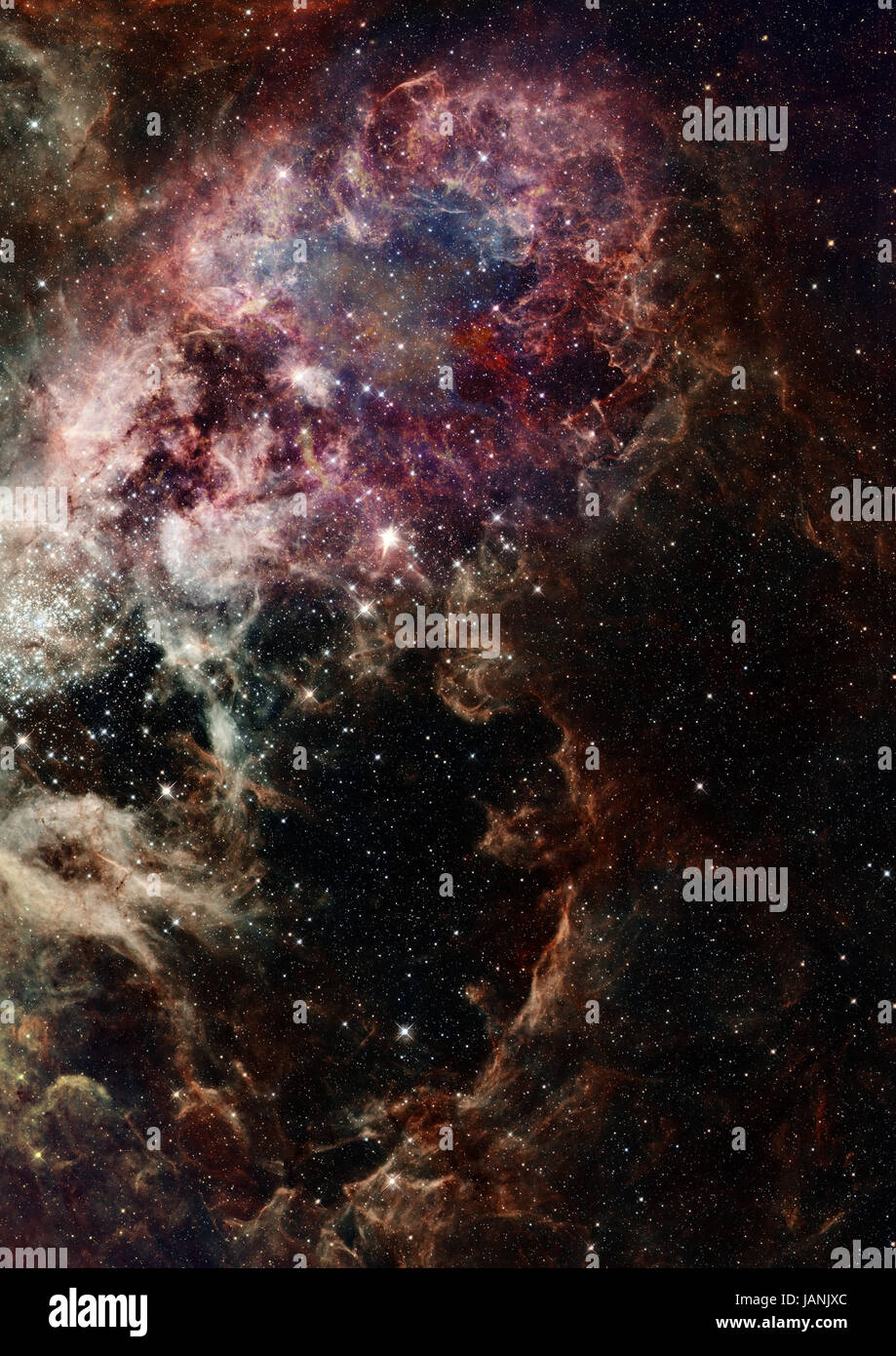Star field in space, a nebulae and a gas congestion. "Elements of this ...