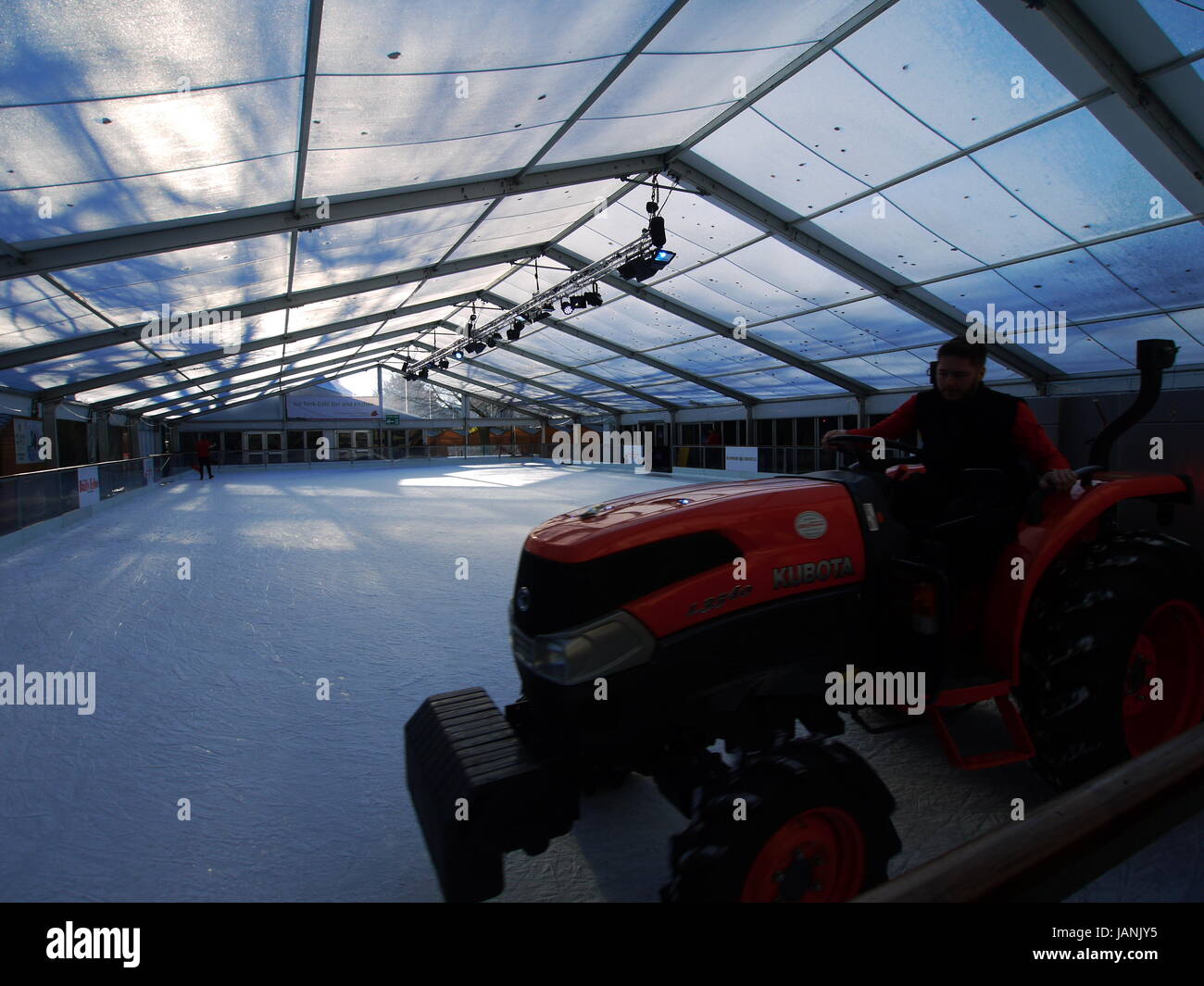 Winchester Cathedral Christmas Ice Rink Stock Photo - Alamy