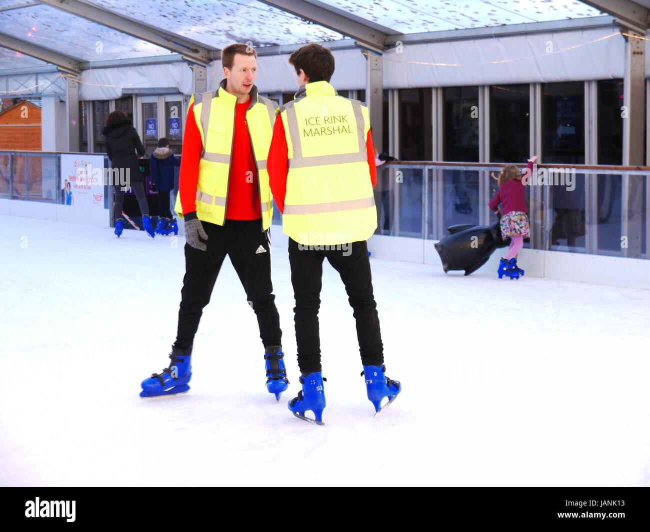 Winchester Cathedral Christmas Ice Rink Stock Photo - Alamy