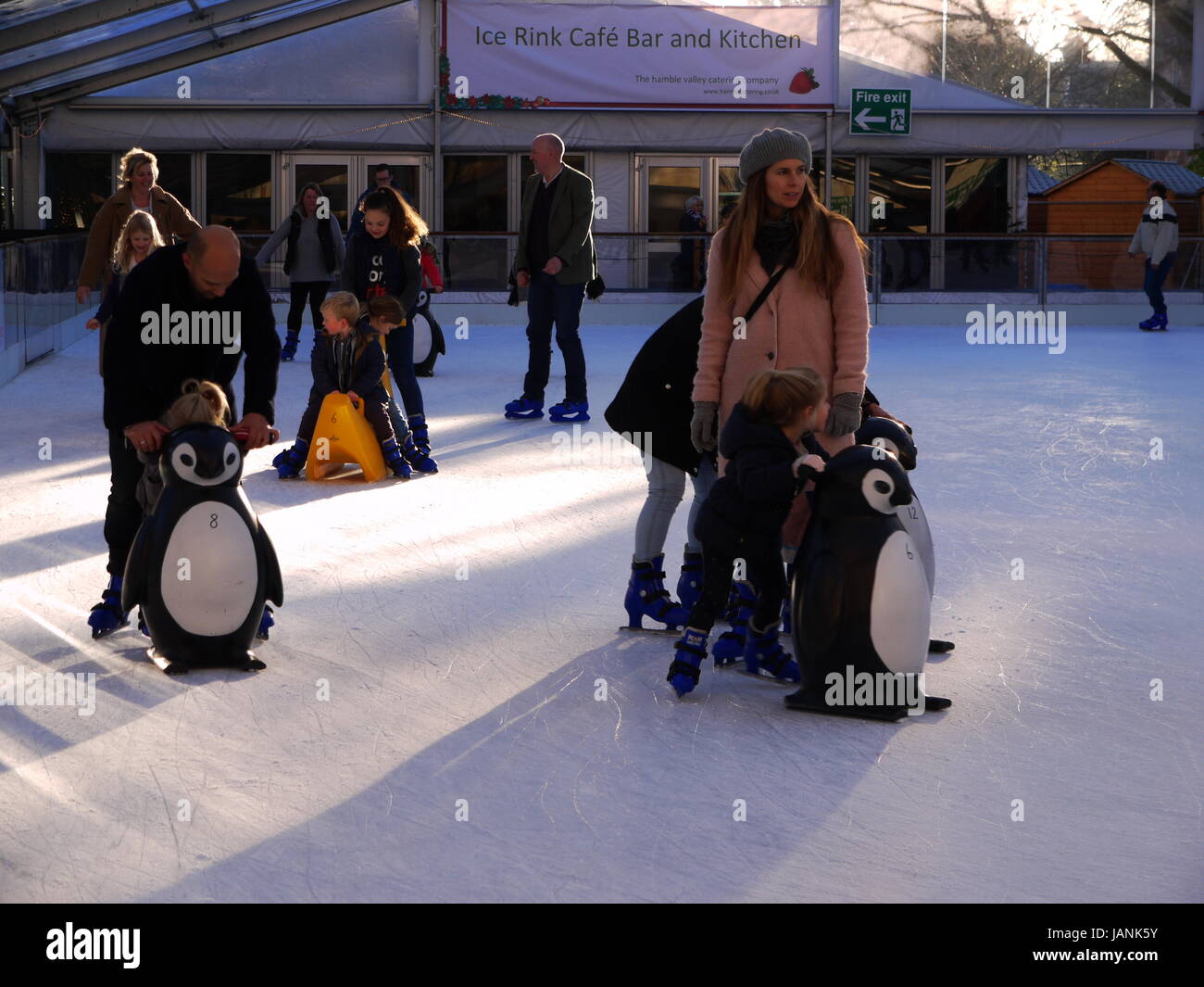 Winchester Cathedral Christmas Ice Rink Stock Photo - Alamy
