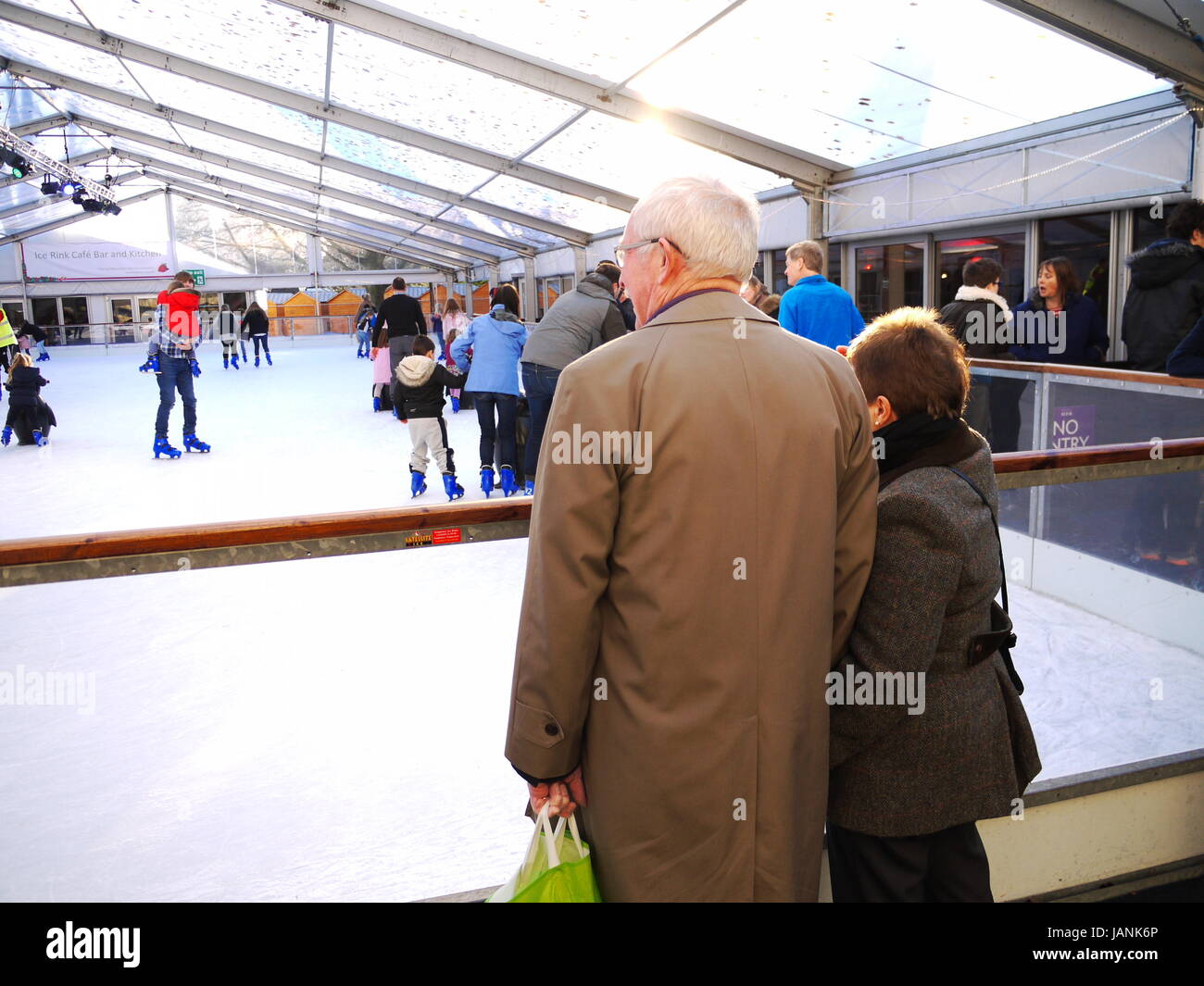 Winchester Cathedral Christmas Ice Rink Stock Photo - Alamy