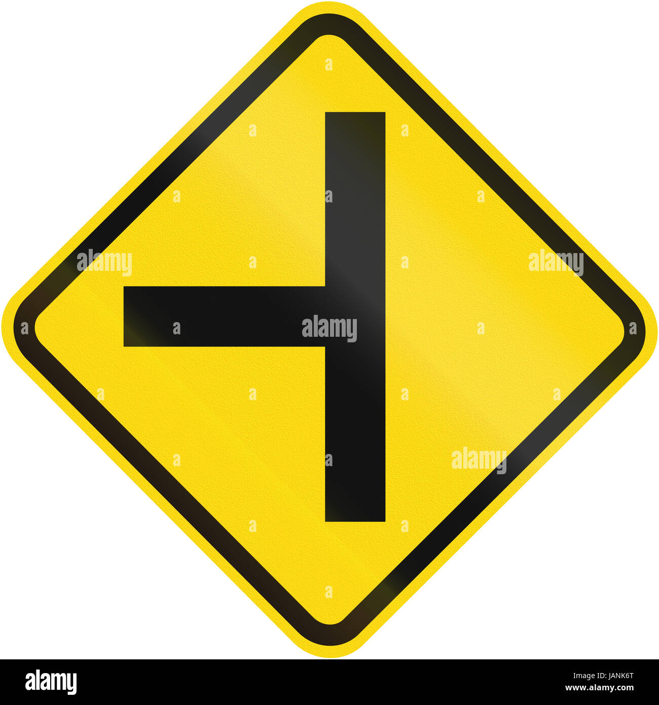 Road sign used in Brazil - Side road junction uncontrolled on left ...