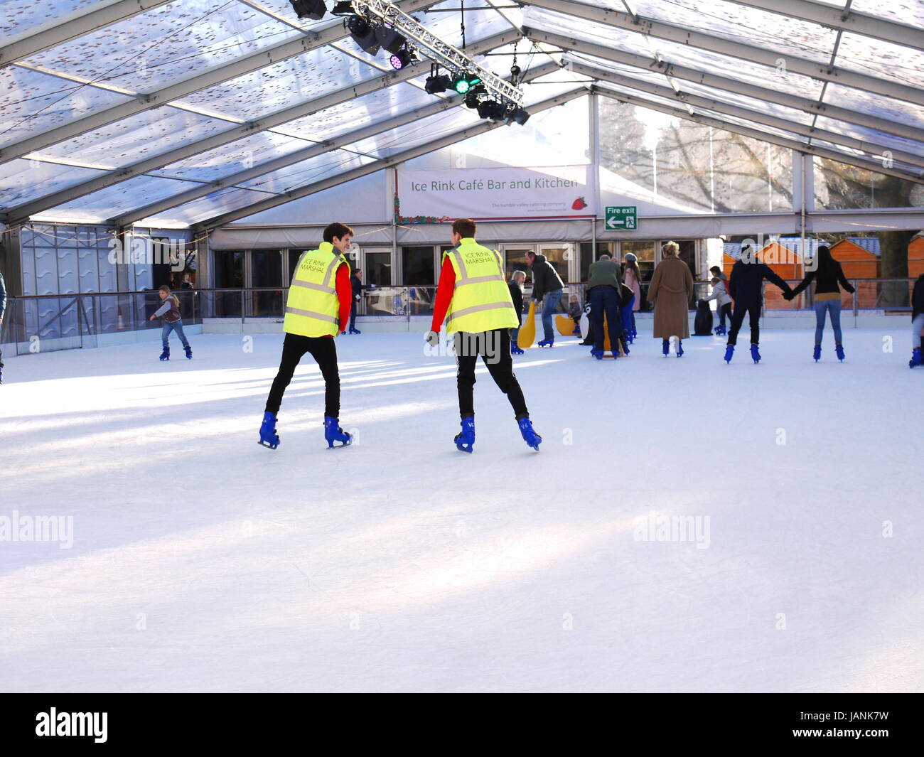 Winchester Cathedral Christmas Ice Rink Stock Photo - Alamy