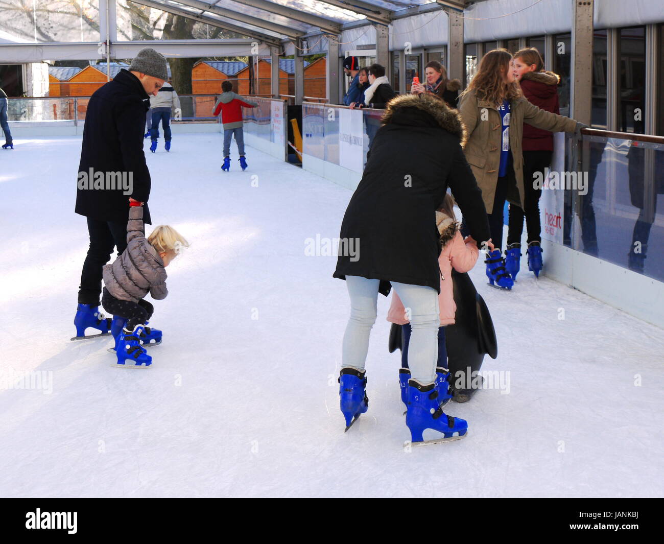 Winchester Cathedral Christmas Ice Rink Stock Photo - Alamy