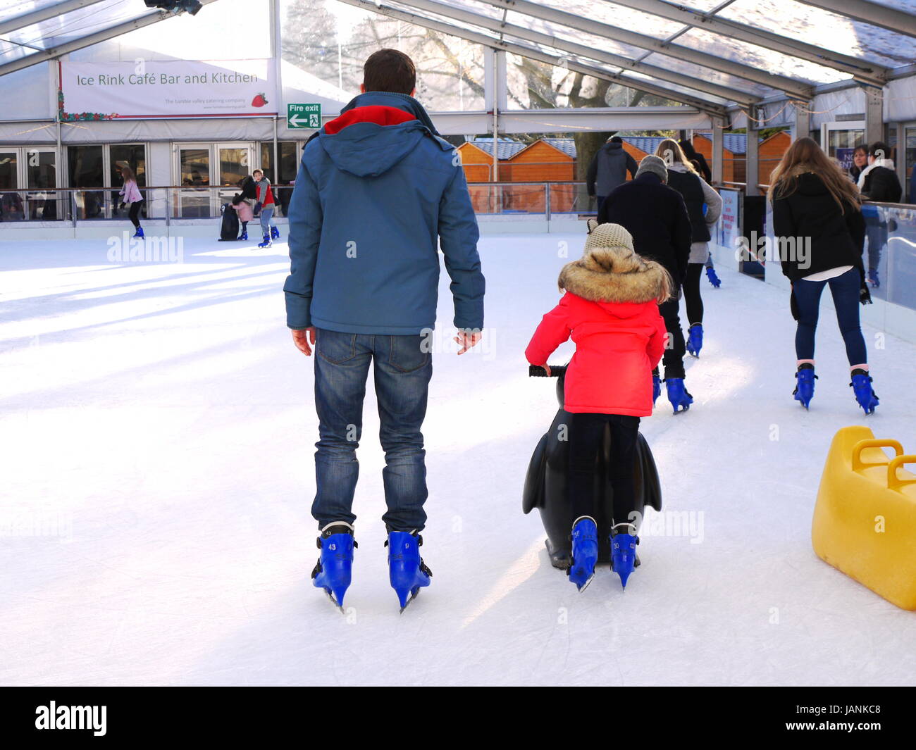 Winchester Cathedral Christmas Ice Rink Stock Photo - Alamy