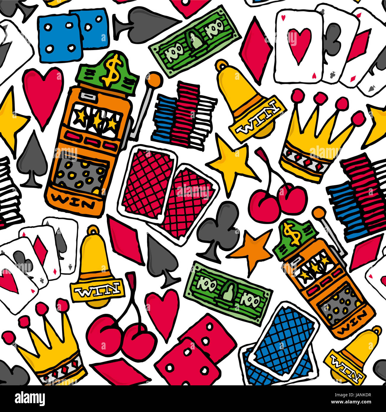 Gambling cards sketch hi-res stock photography and images - Alamy