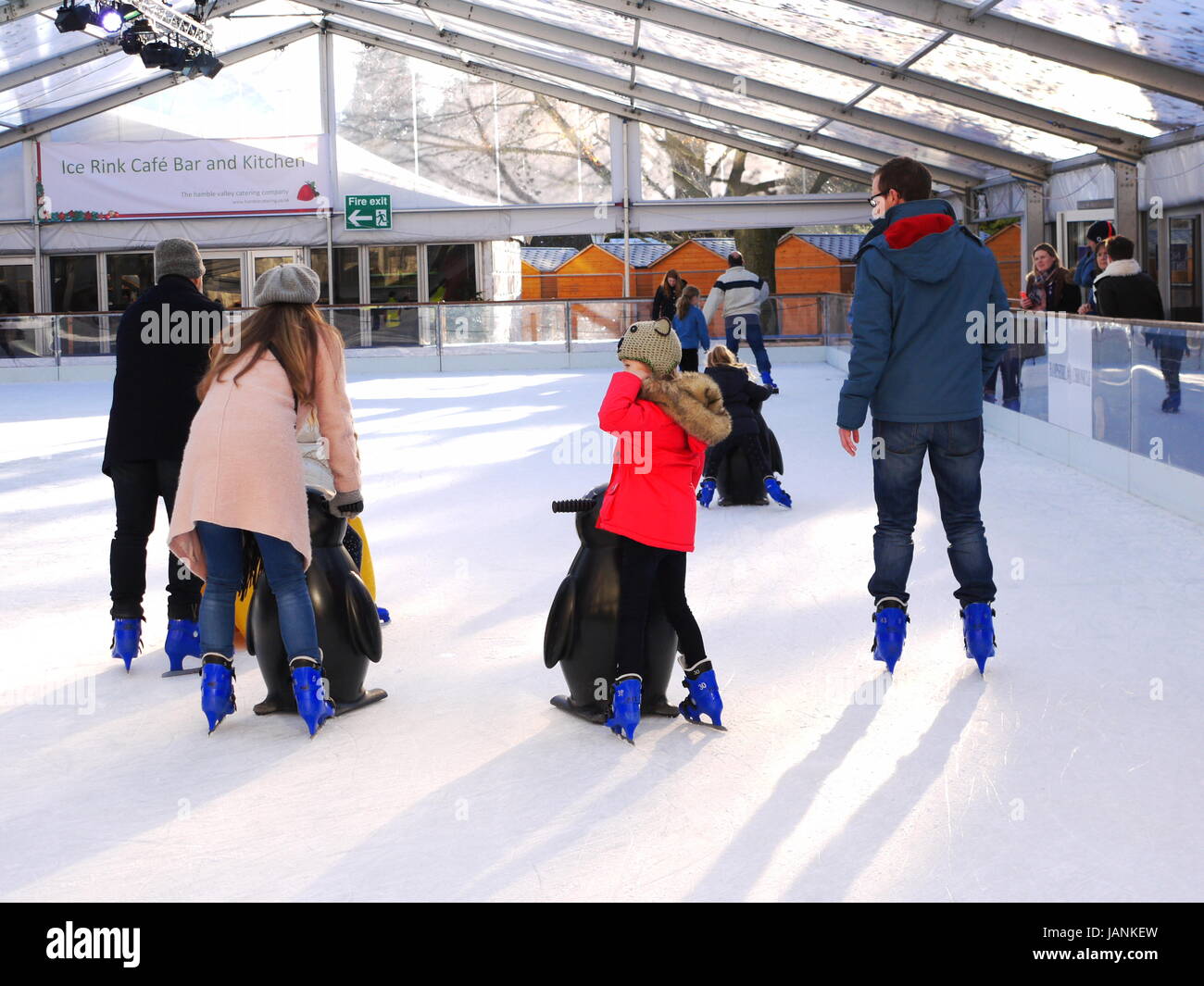 Winchester Cathedral Christmas Ice Rink Stock Photo - Alamy