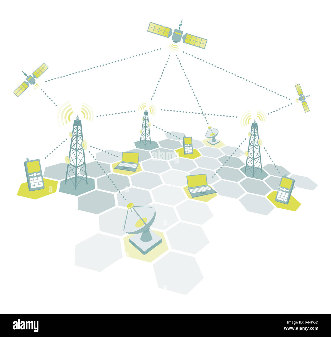 Telecom working diagram Stock Photo - Alamy