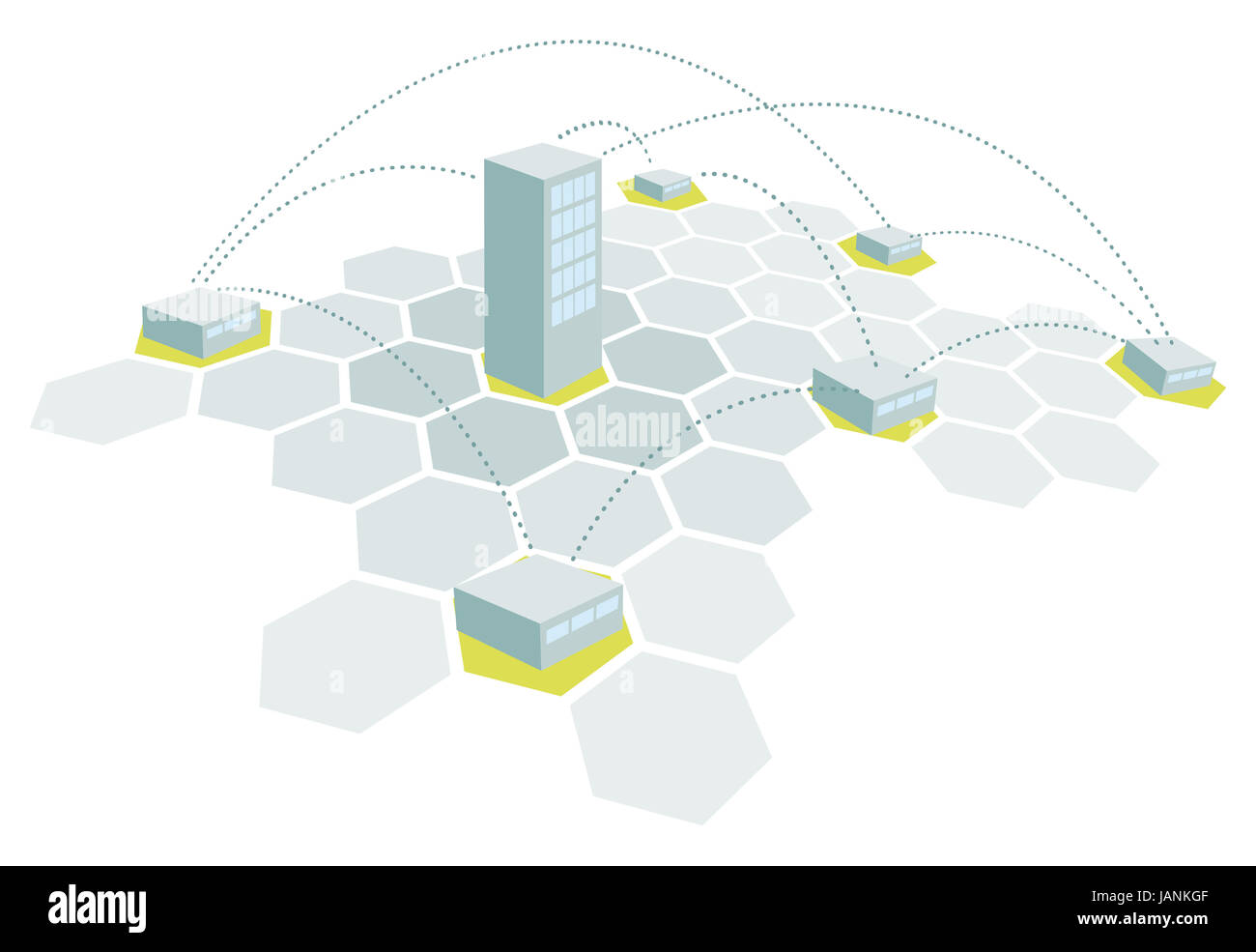 Headquarters and branches / Building office network Stock Photo - Alamy
