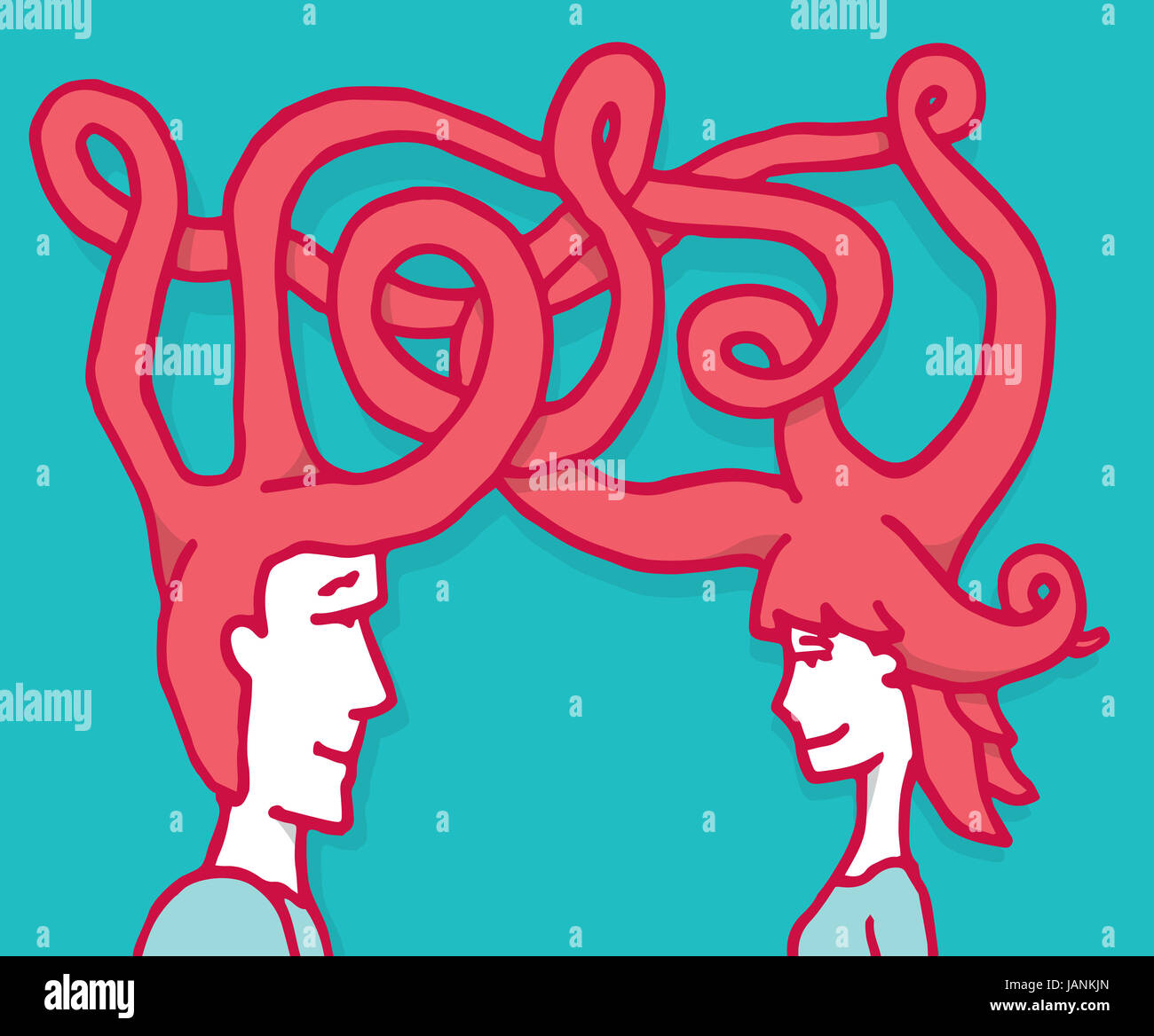 Cartoon illustration complex maze labyrinth hi-res stock photography ...