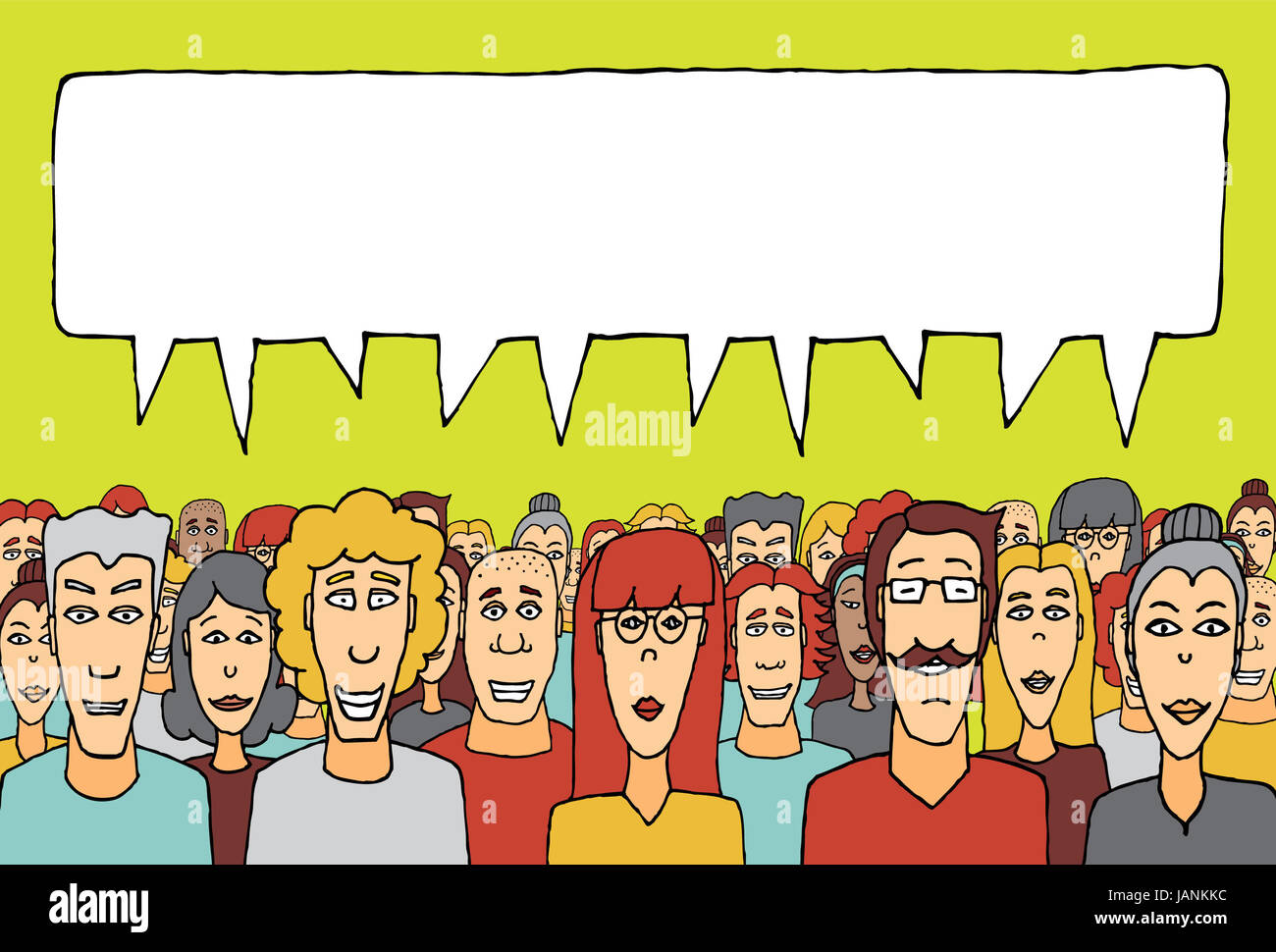 Crowd speaking together Stock Photo - Alamy