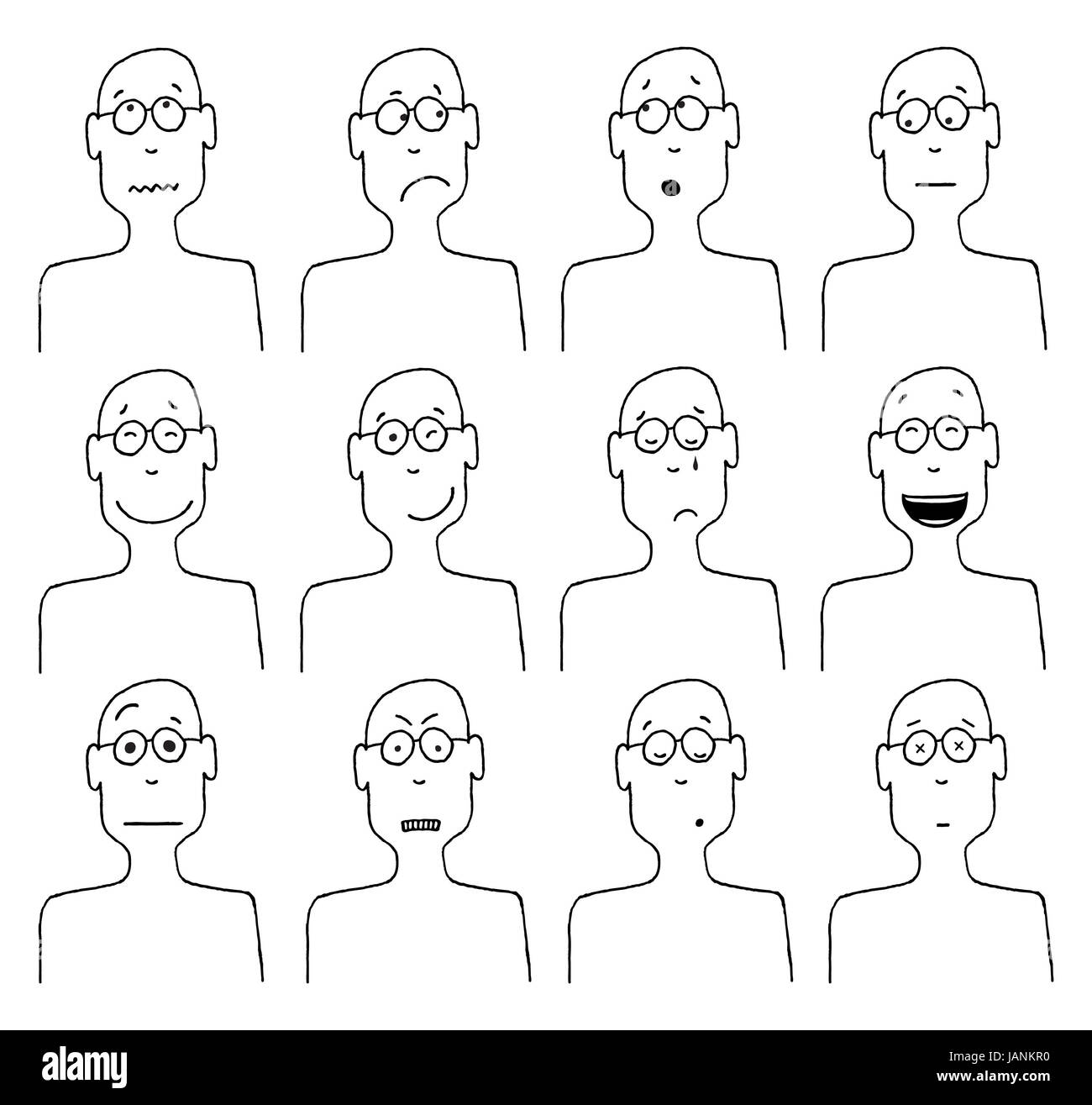 Worried Expression Drawing