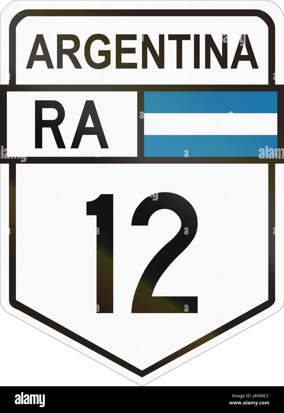 Route sign of the Argentinian national route 12 Stock Photo - Alamy