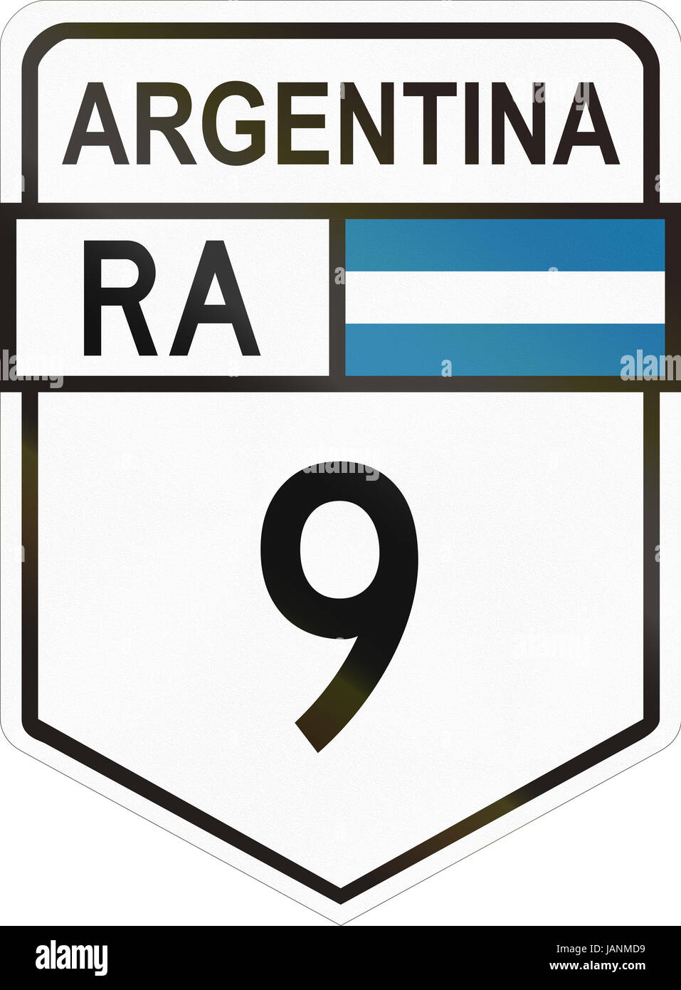 Route sign of the Argentinian national route 9 Stock Photo - Alamy