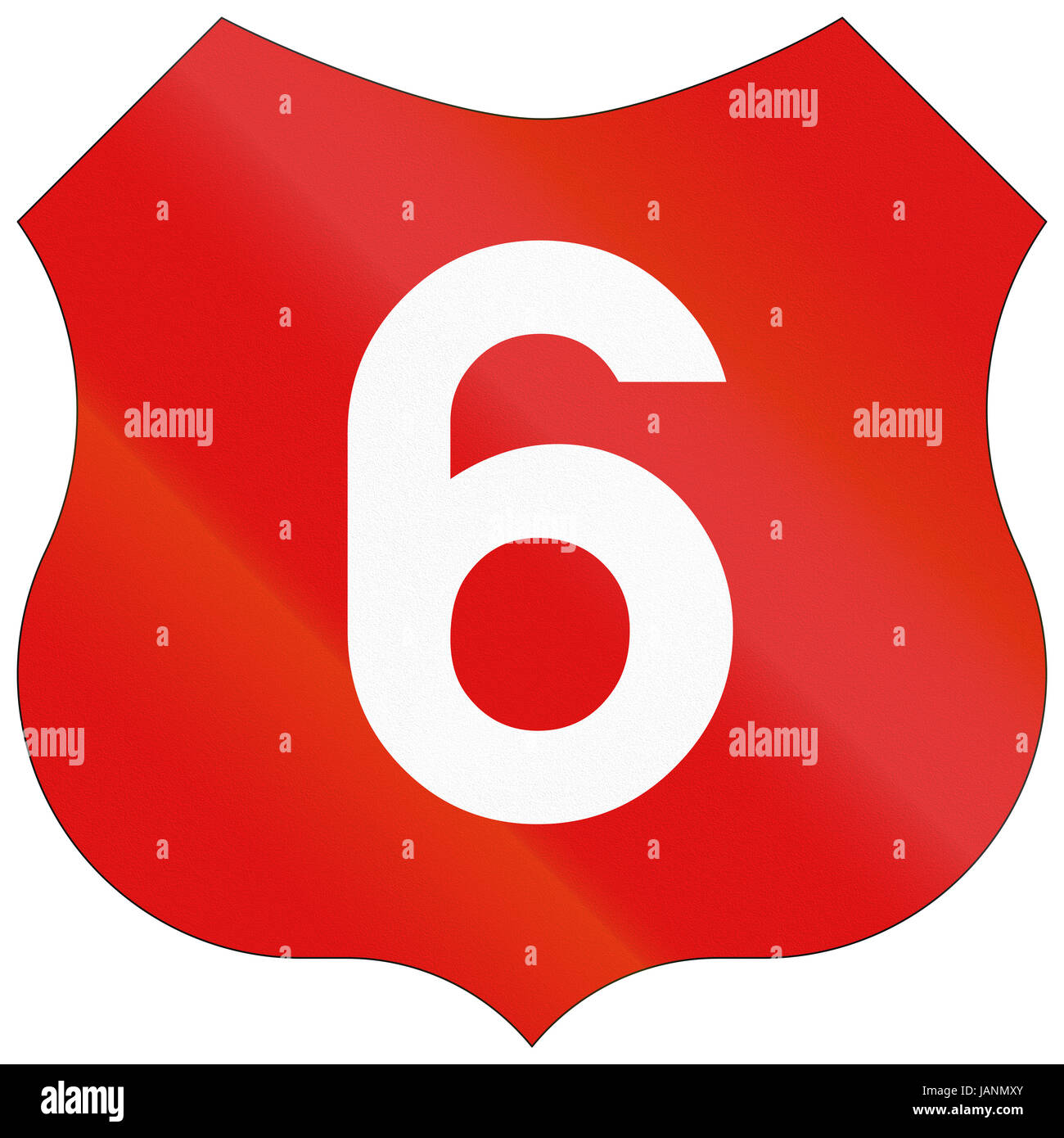 Road marker for National Road DN6 in Romania Stock Photo - Alamy