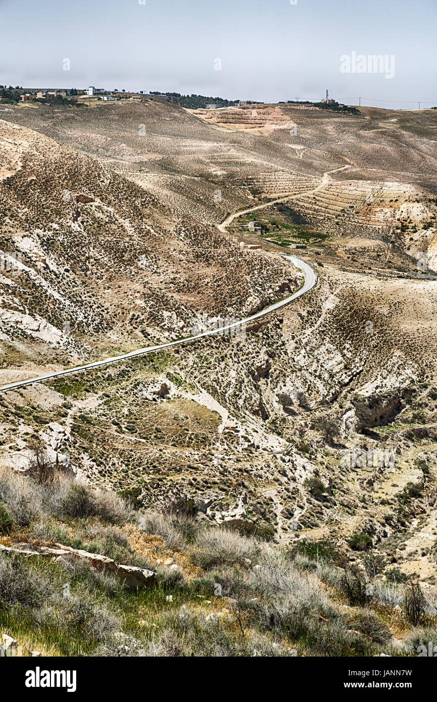 in the mountain of eden jordan the view from the antique castle Stock ...