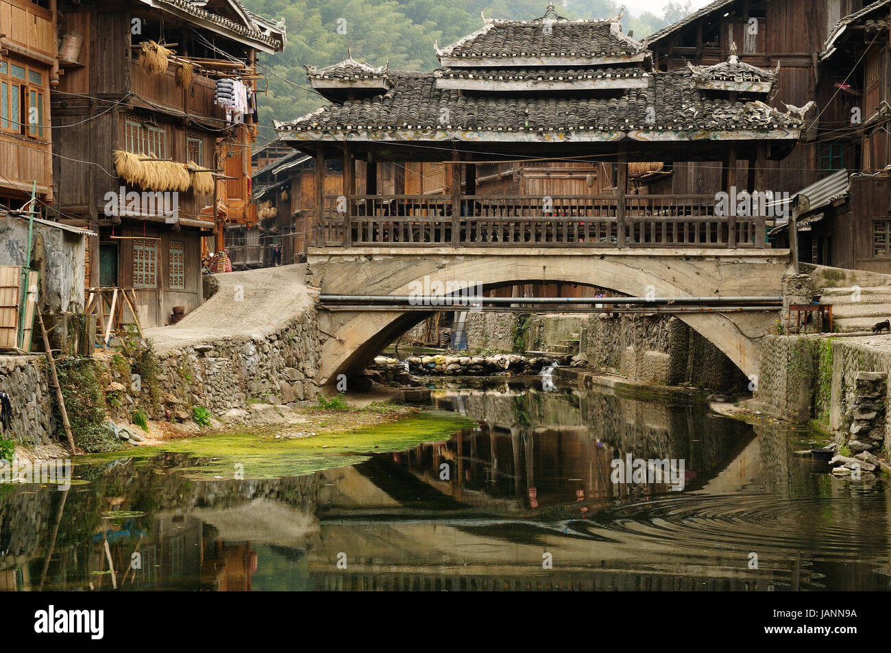 China, Zhaoxing - gorgeous Dong village is packed whit traditional ...