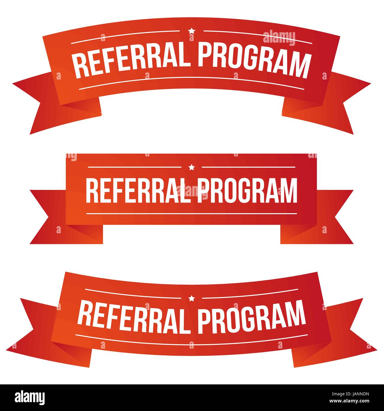 Referral Program ribbon set Stock Vector Image & Art - Alamy