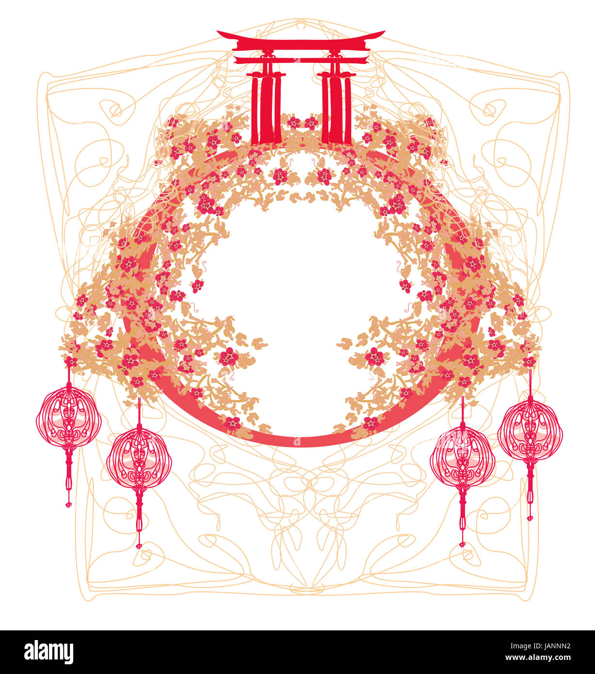 Chinese Mid Autumn festival and New year design element Stock Photo - Alamy