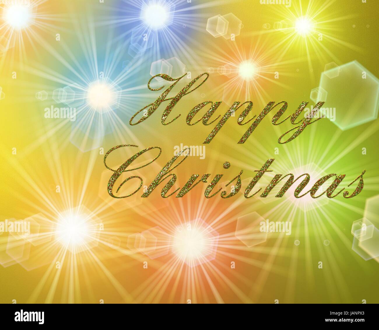 bright festive background with writing as a Christmas card Stock Photo ...