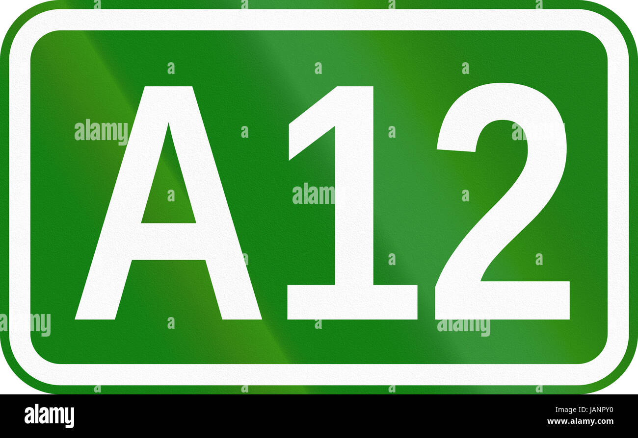 A12 motorway marking sign used in Romania Stock Photo - Alamy