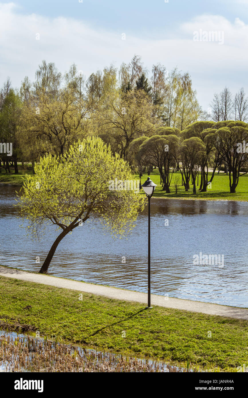 A beautiful spring landscape in a sunny day in Northern Europe Stock ...