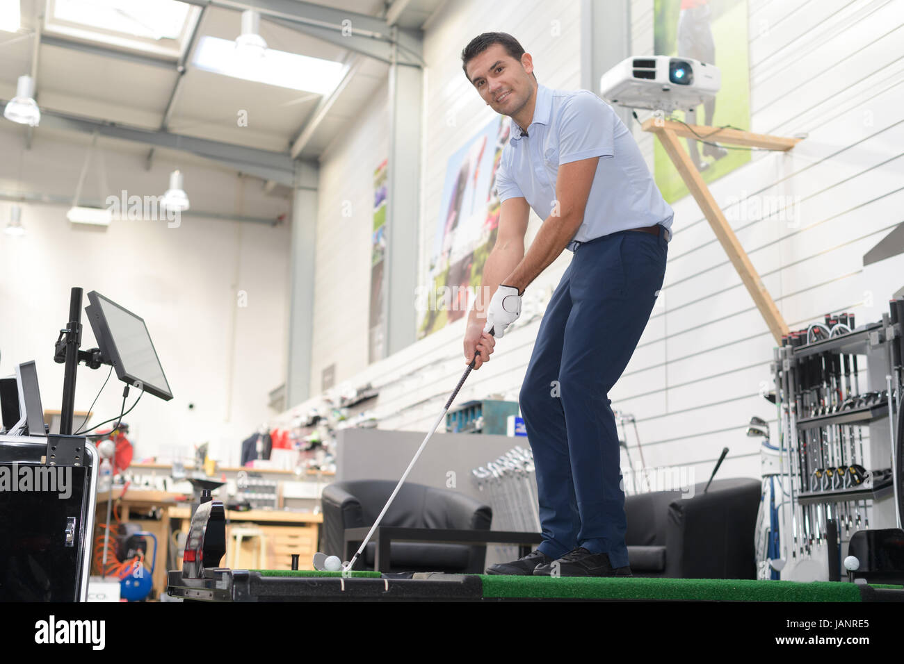 Mini golf player hi-res stock photography and images - Alamy