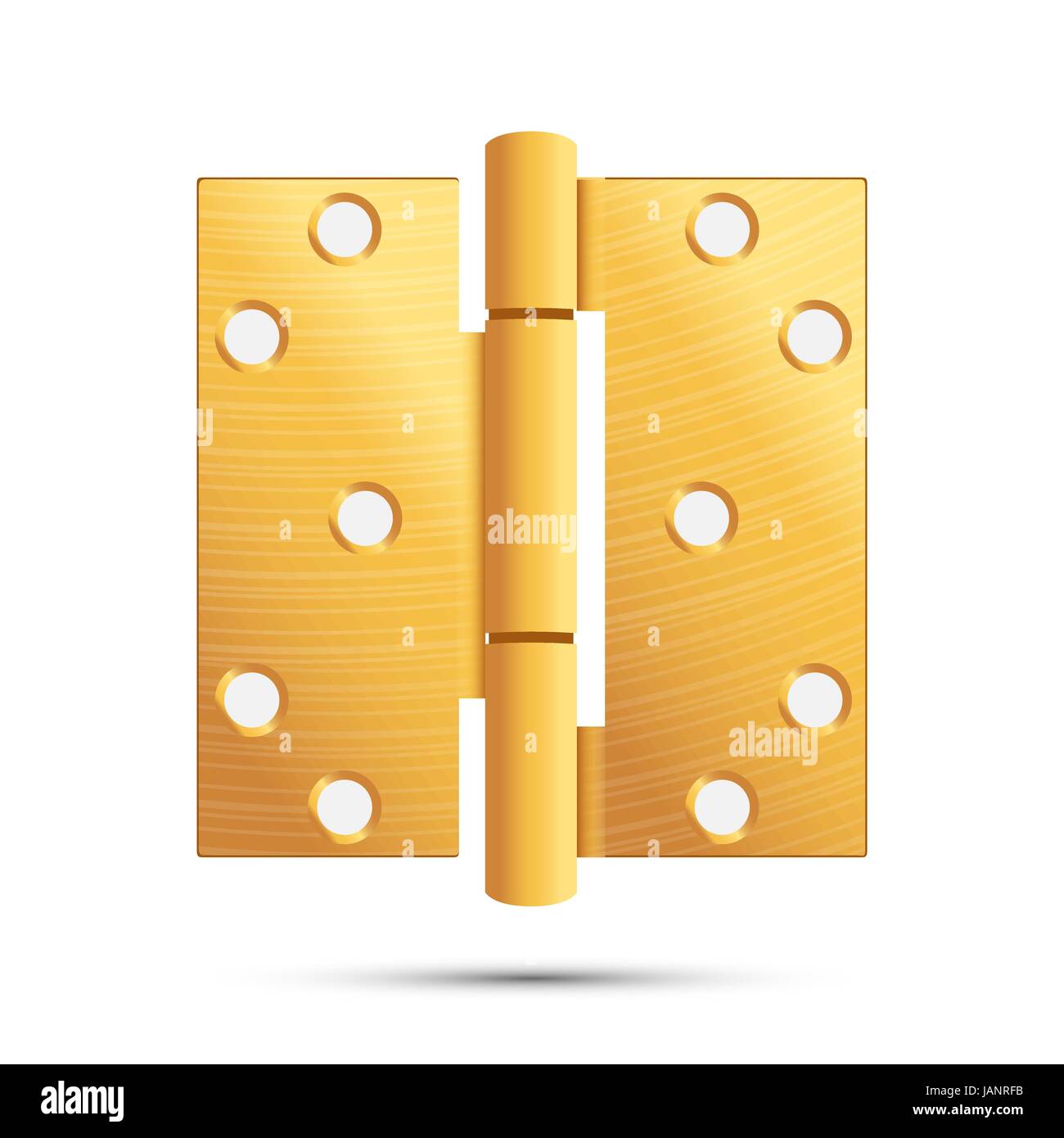 Door Hinge Vector. Classic And Industrial Ironmongery Isolated On White ...