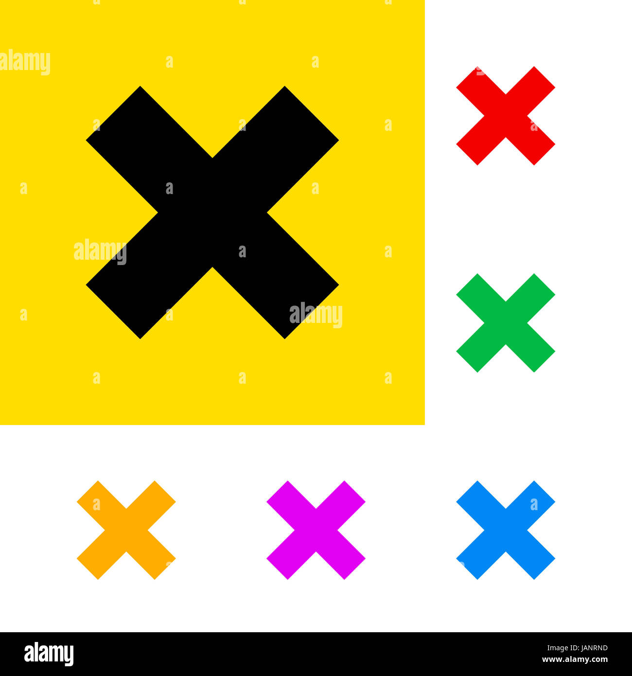 Noxious and irritating warning sign with color variations Stock Photo ...