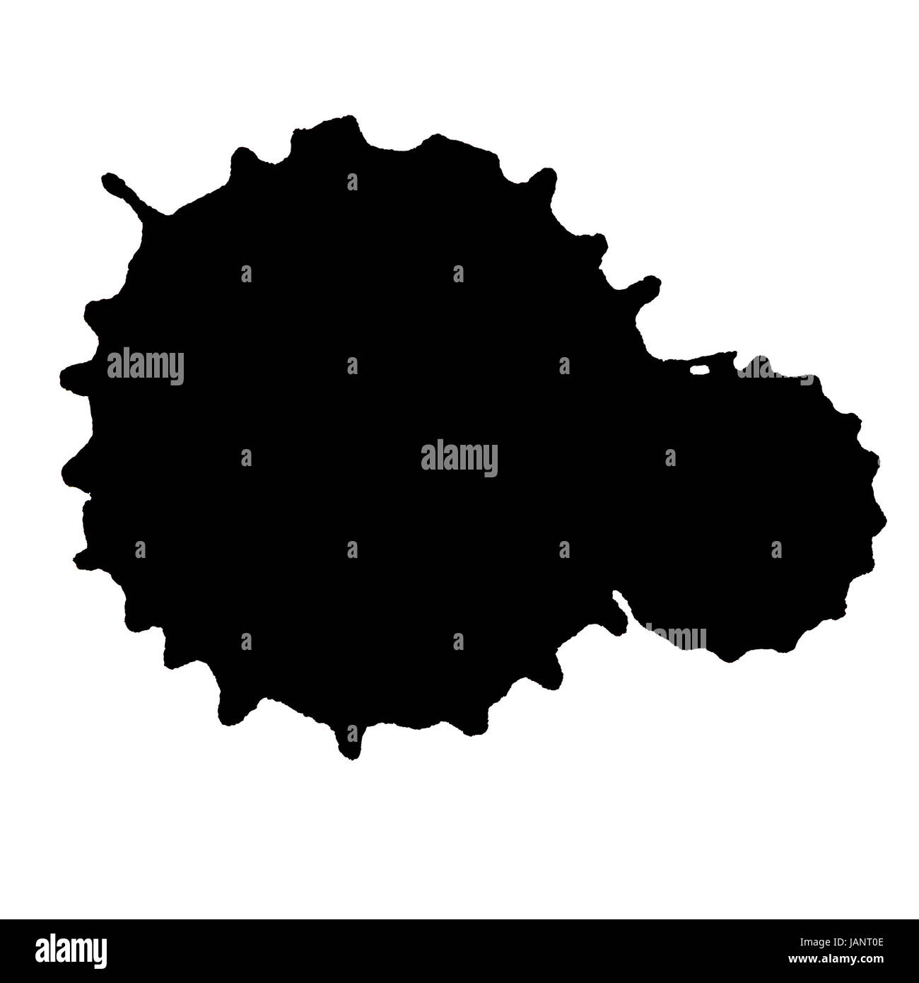 two black ink smudges isolated on white background Stock Photo - Alamy