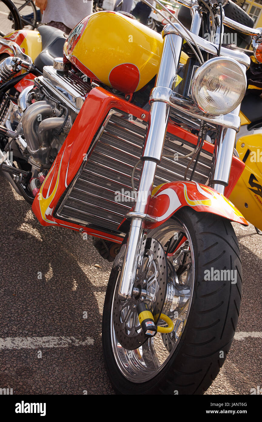 Custom built motorcycle Stock Photo - Alamy