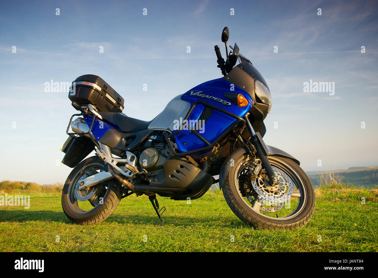 Honda Varadero XL1000V motorcycle in the countryside Stock Photo - Alamy
