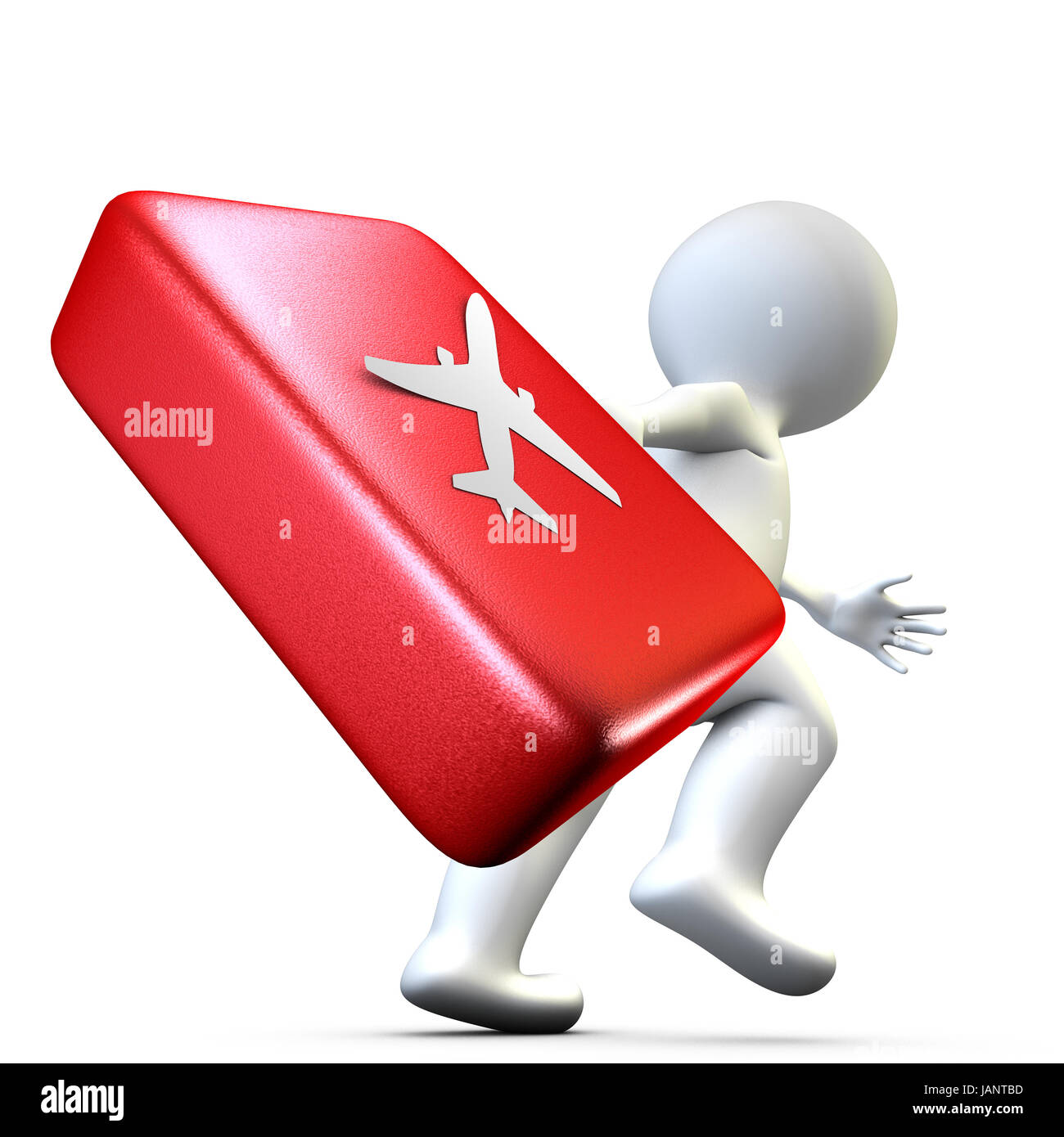 Concept showing the action of a person late who tries to catch his ...