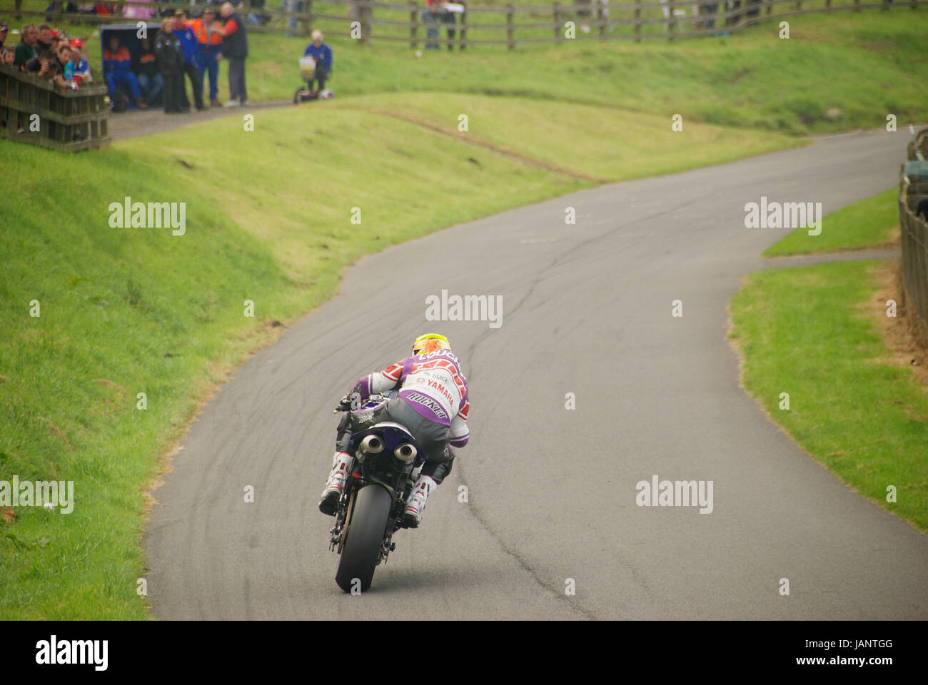 Motorcycle racer at Oliver's Mount Road Racing Circuit Stock Photo - Alamy