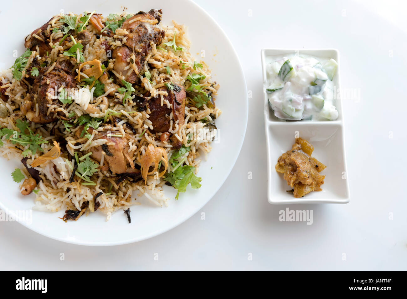 Indian Lunch Recipe Chicken Biryani Stock Photo - Alamy