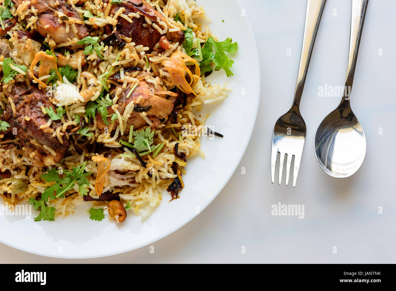 Indian Lunch Recipe Chicken Biryani Stock Photo - Alamy
