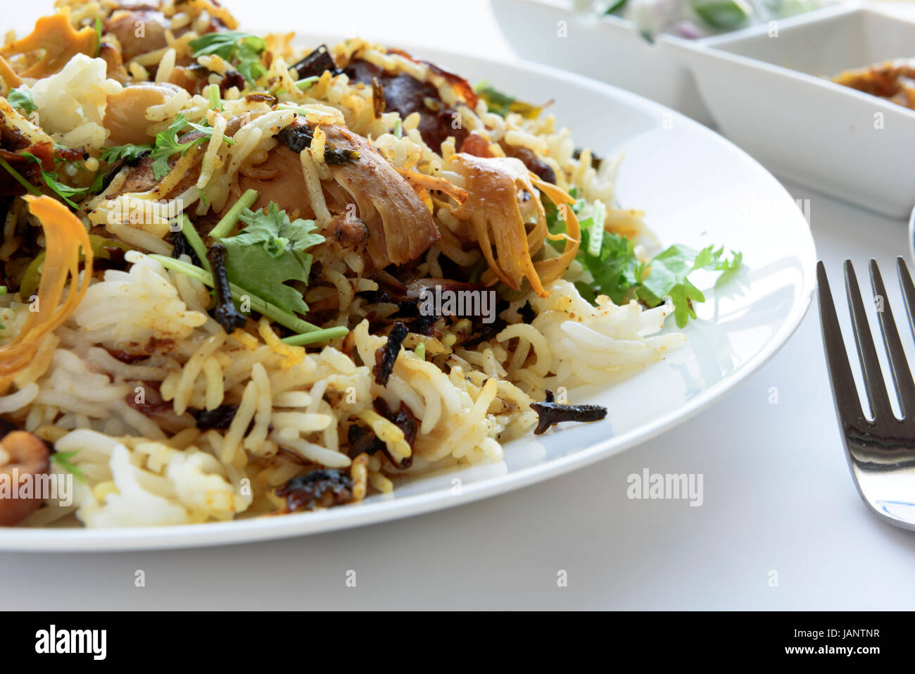 Indian Lunch Recipe Chicken Biryani Stock Photo - Alamy