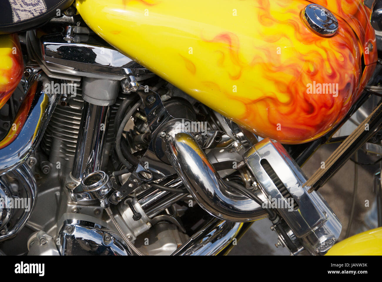 Detail of a custom motorcycle Stock Photo - Alamy