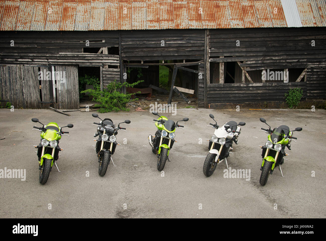 Group of Triumph Street Triples parked together Stock Photo - Alamy