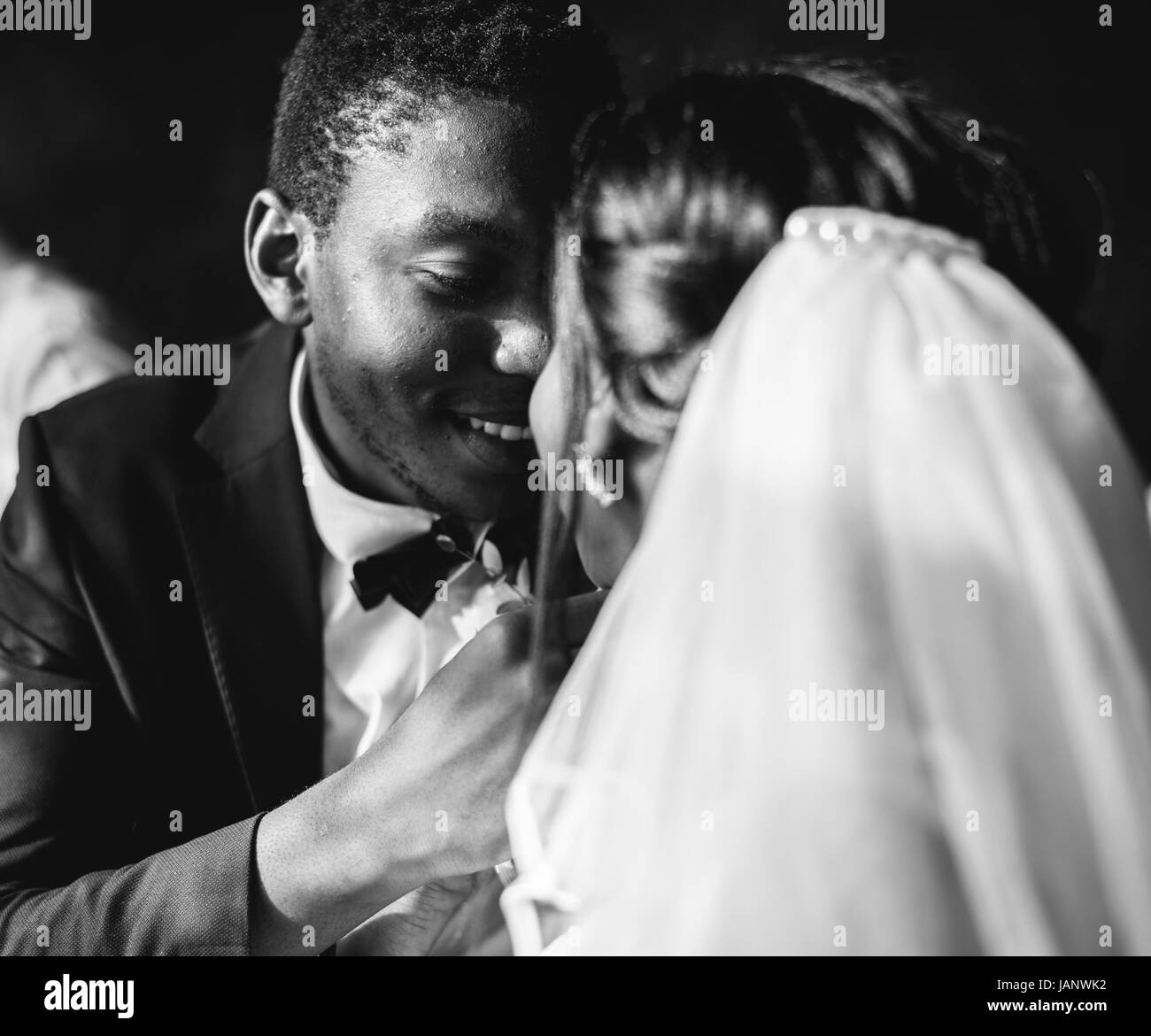 African bride and groom Black and White Stock Photos & Images - Alamy