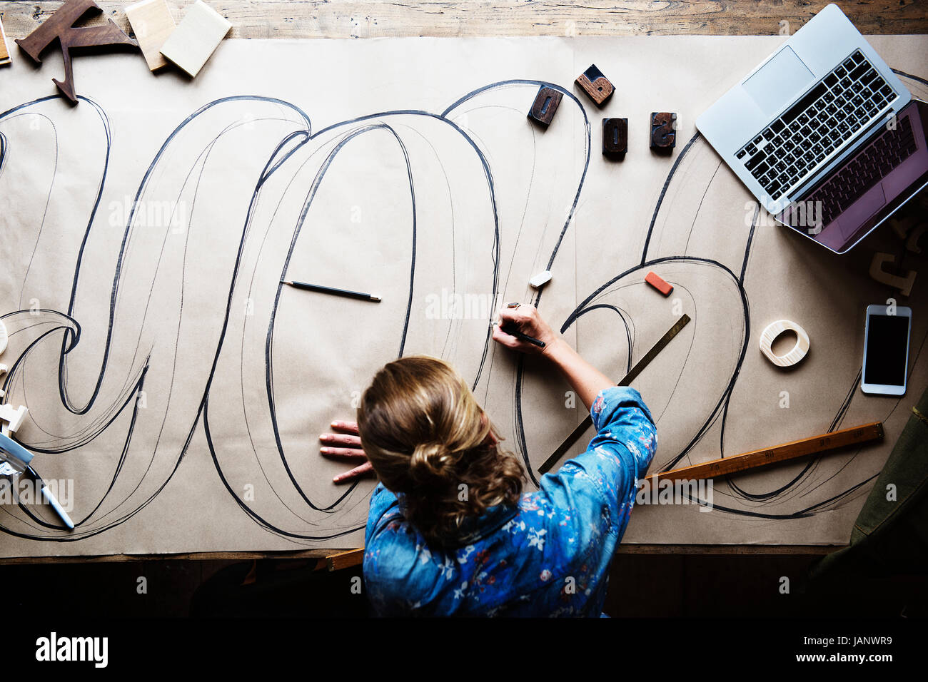 Working drawing hi-res stock photography and images - Alamy