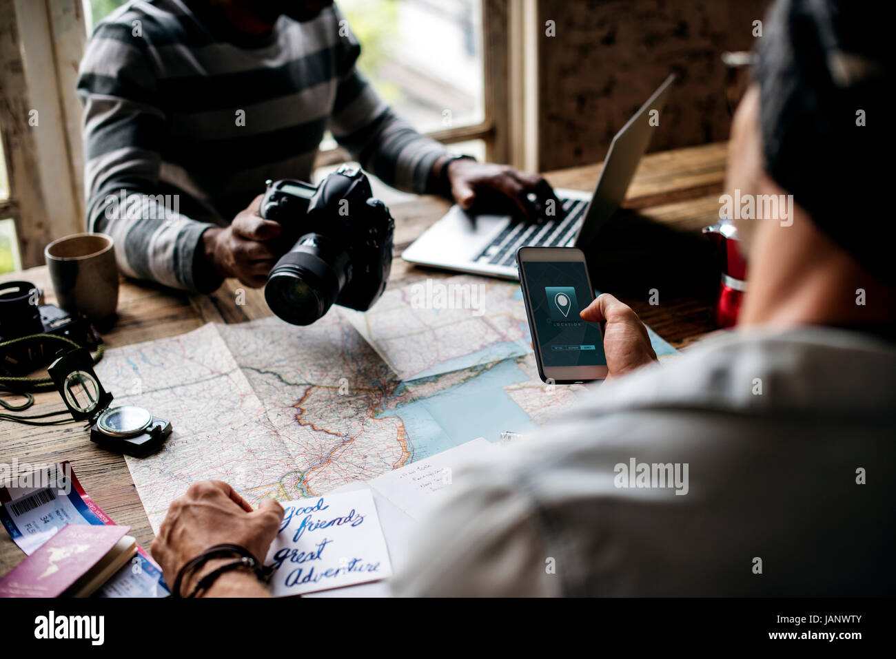 Planning their journey hi-res stock photography and images - Alamy