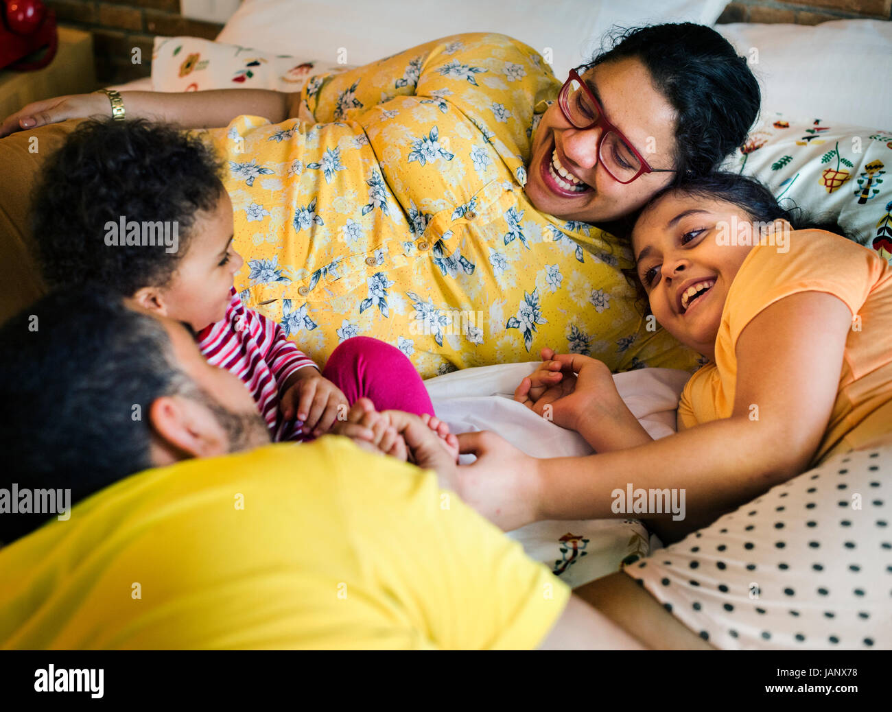 Happy brazilian family together Stock Photo - Alamy