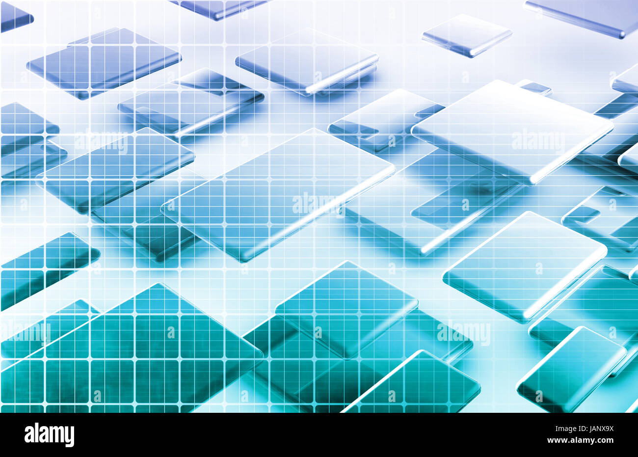 Internet Connection with Moving Data Packets Art Stock Photo - Alamy