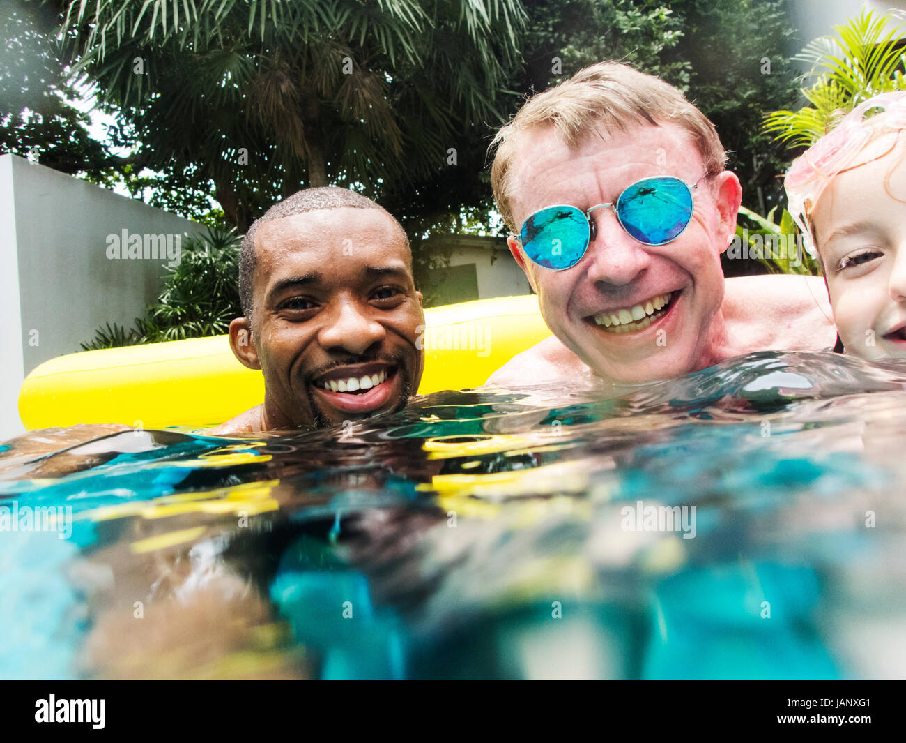 Diverse Family At Pool High Resolution Stock Photography and Images - Alamy