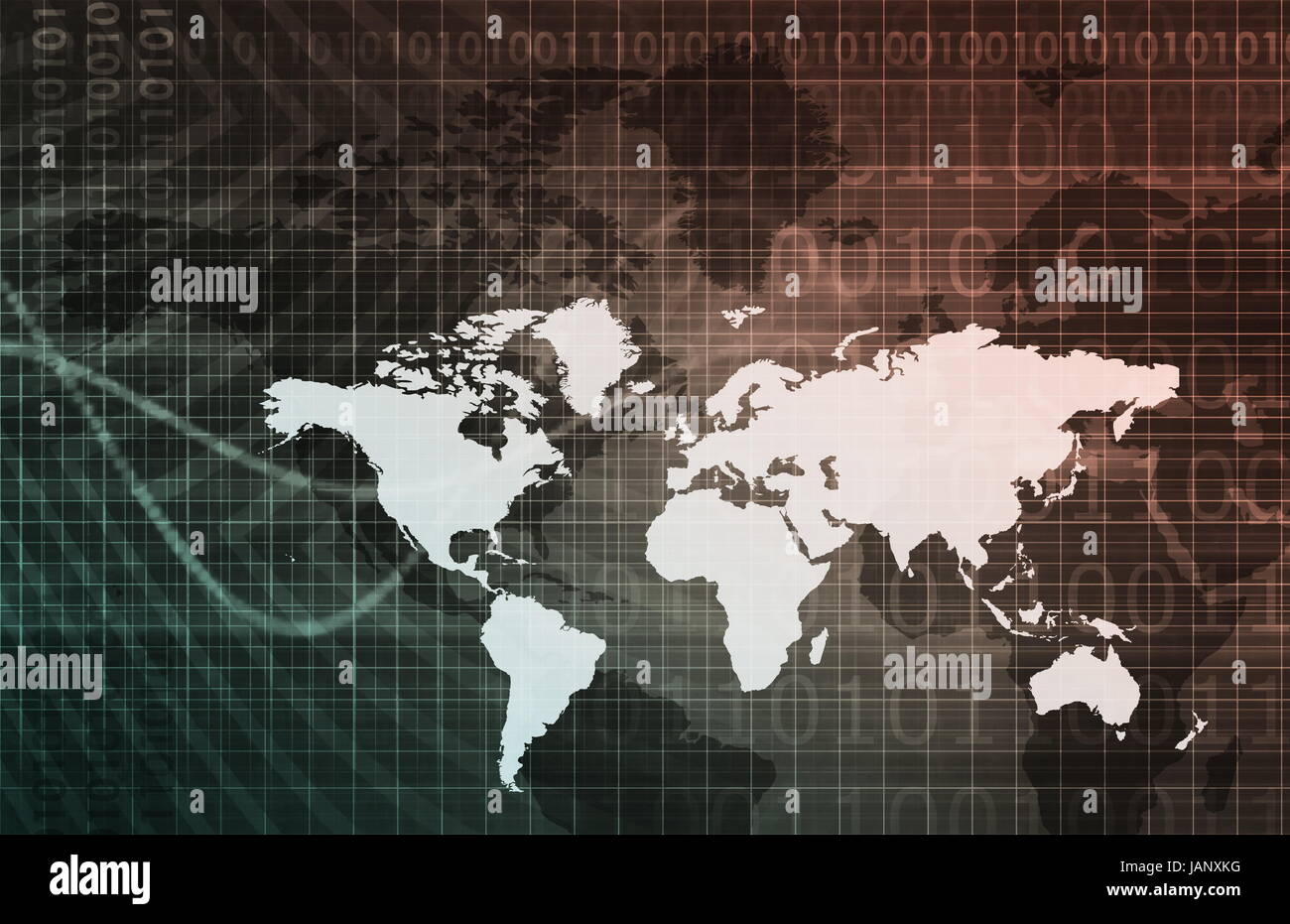 Technology Network with Circuit Board Data Flow Stock Photo - Alamy
