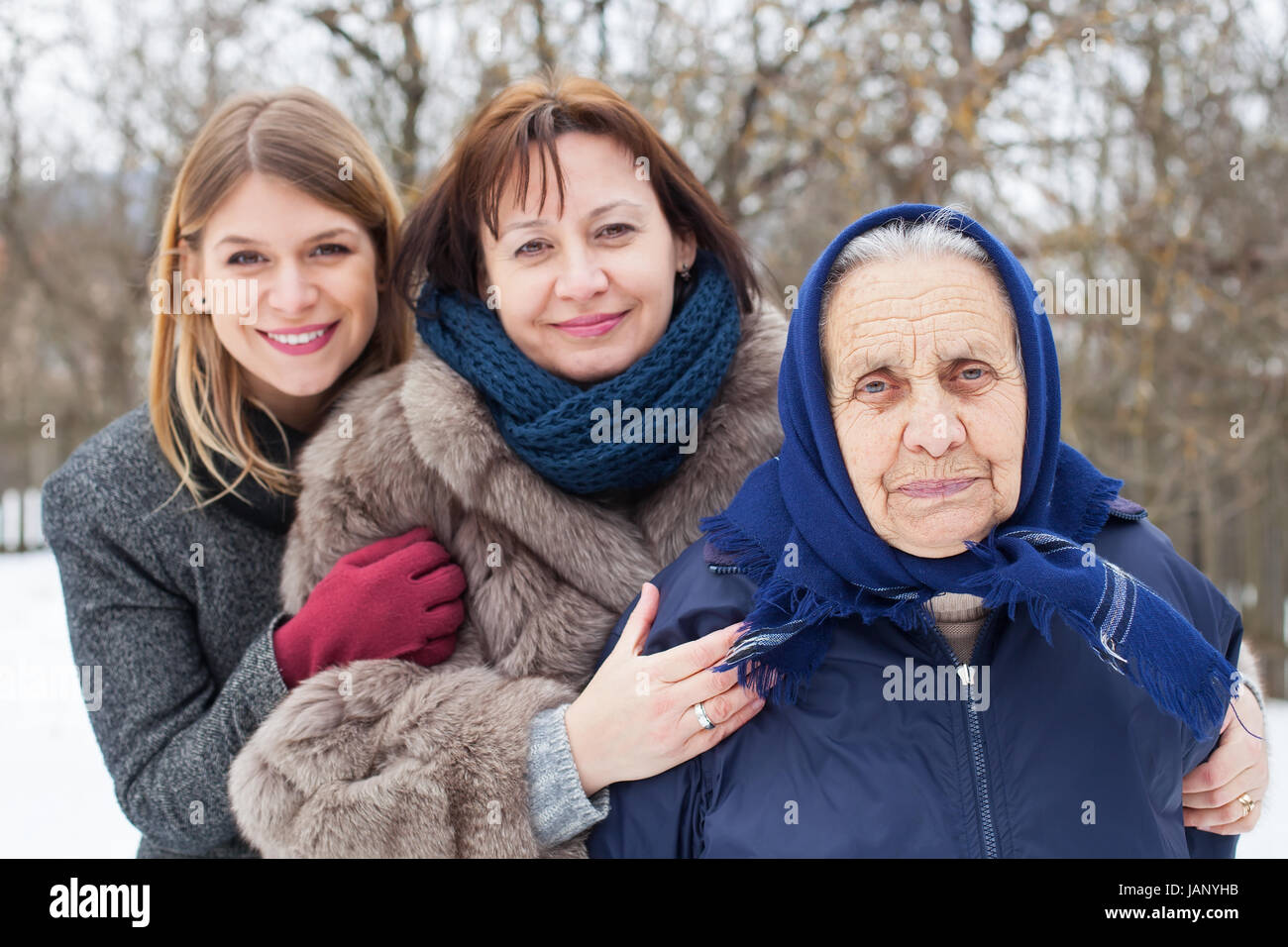 Picture of three generations of beautiful female Stock Photo - Alamy