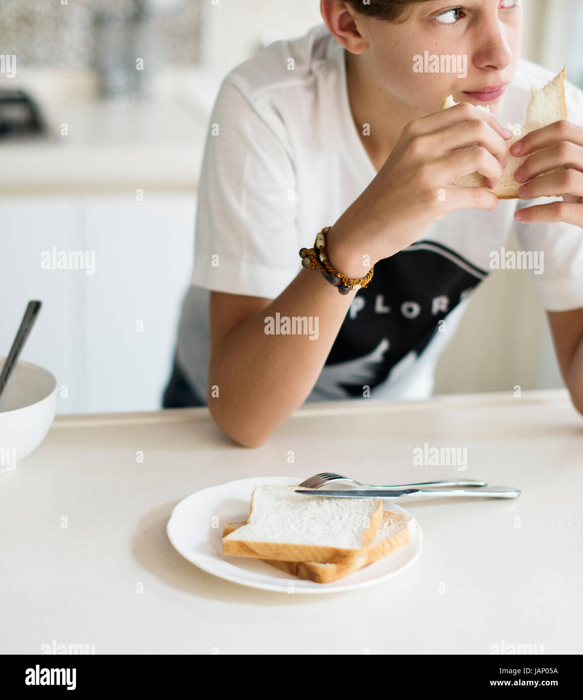 Man biting sandwich hi-res stock photography and images - Alamy