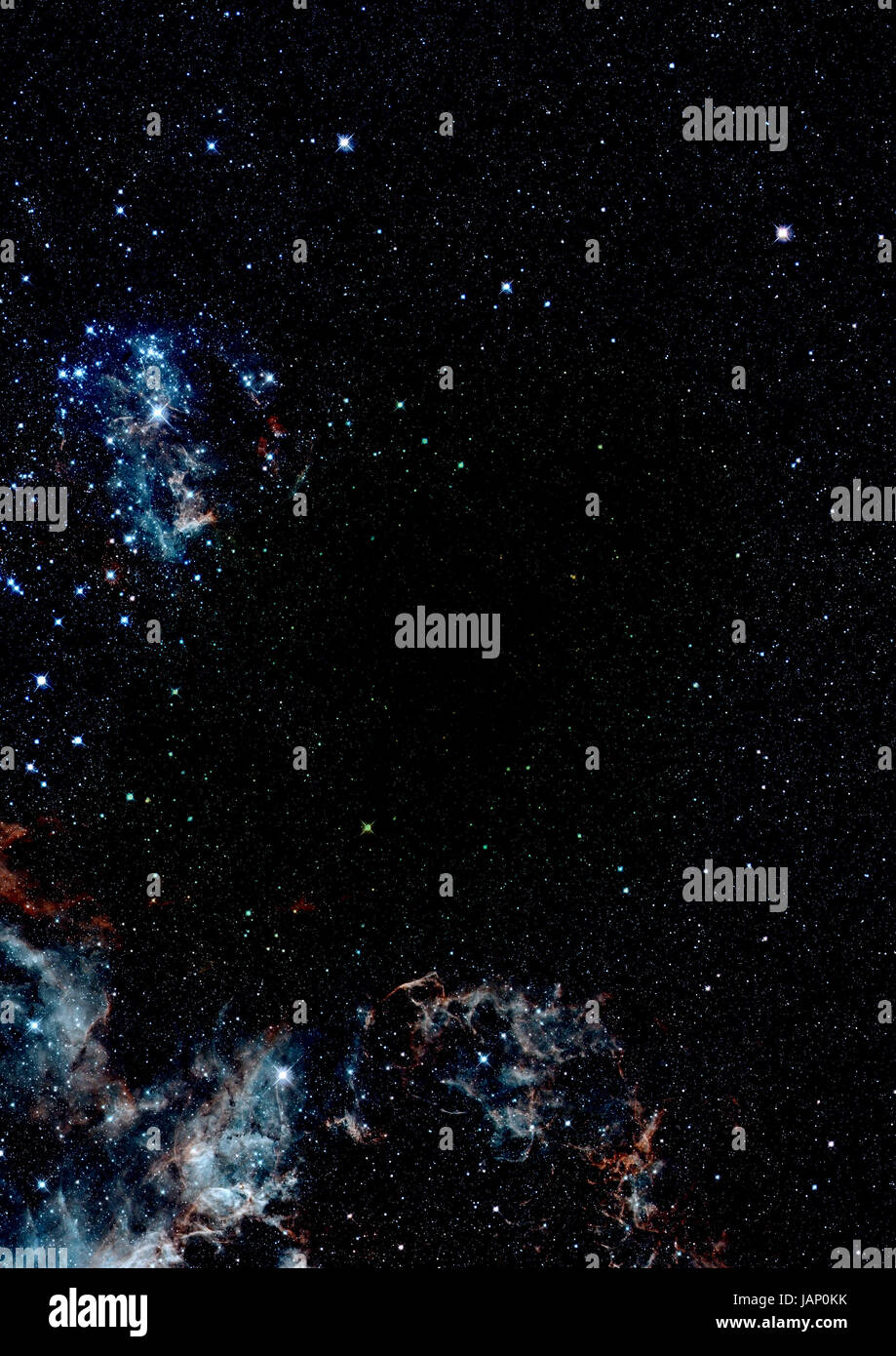 Star field in space, a nebulae and a gas congestion. "Elements of this ...