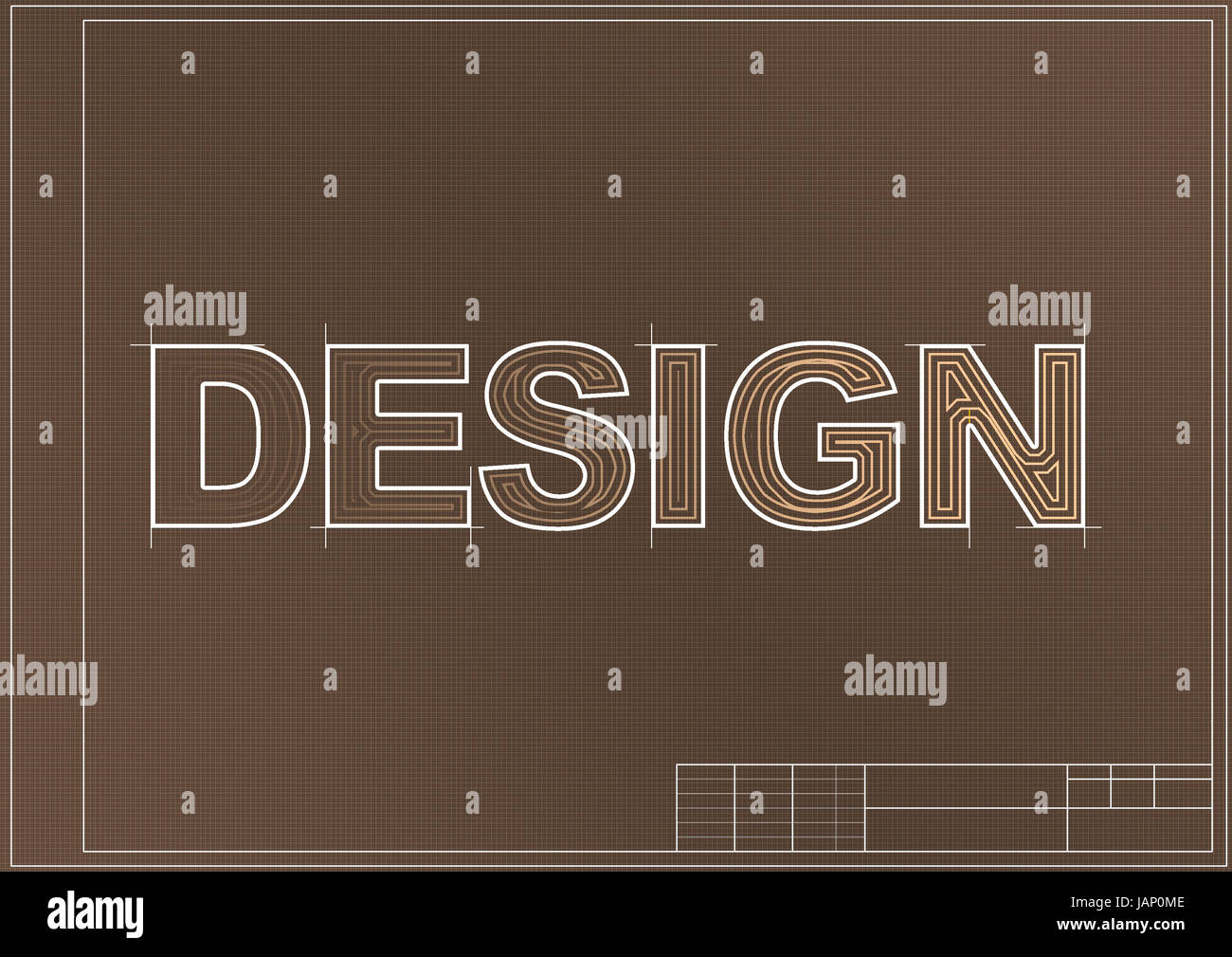 Word drawing design on blueprint Stock Photo - Alamy